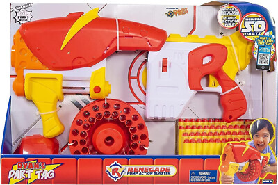 Ryan's World Ryan's Dart Tag Renegade Pump Action Blaster Includes 50 ...