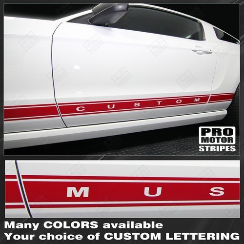 Ford Mustang Rocker Panel Stripes Decals 2005 2006 2007 2008 2009 Pro ...