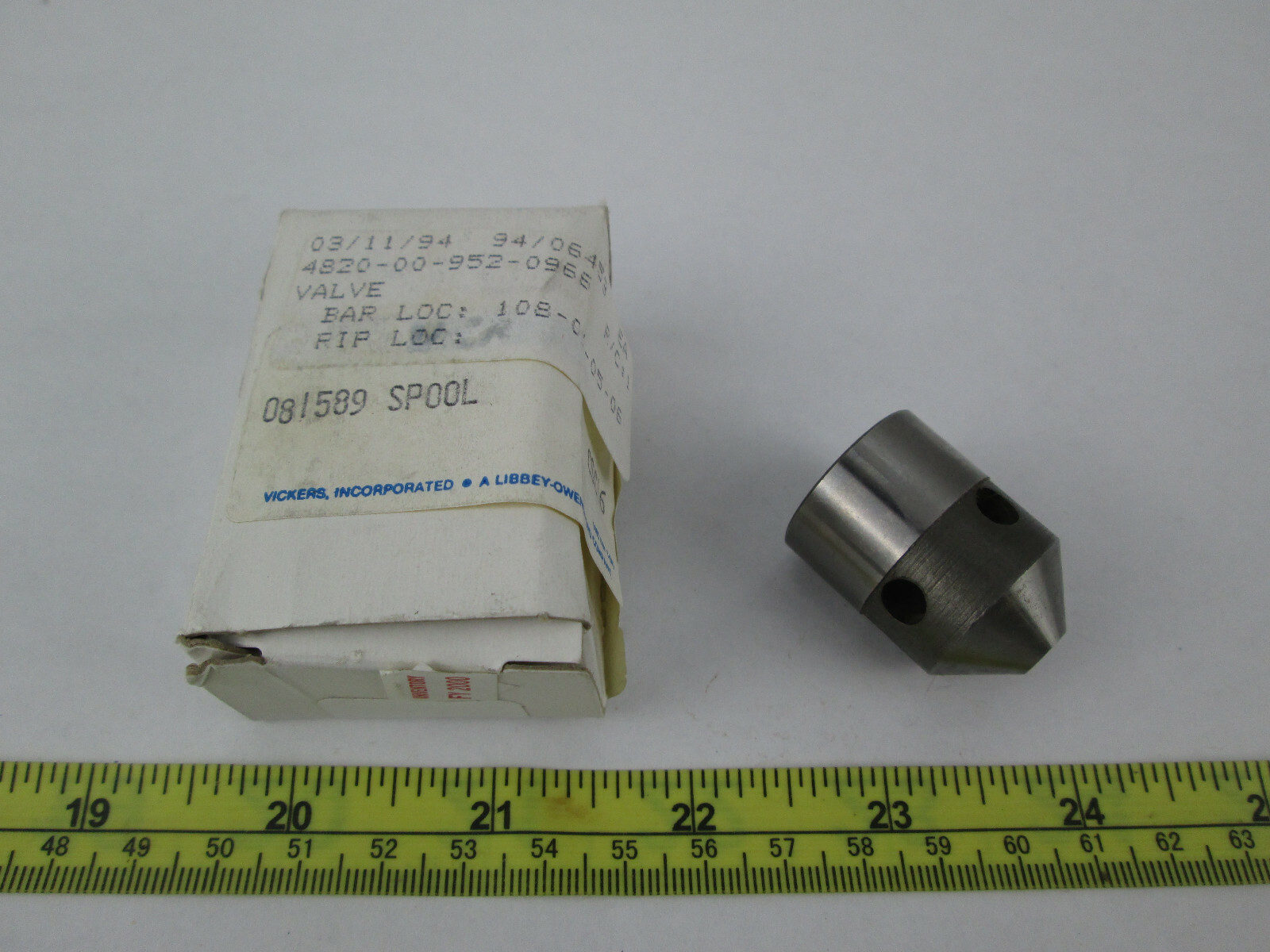 New Old Stock Vickers Spool 081589 Replacement Repair Part 4820-00-952 ...