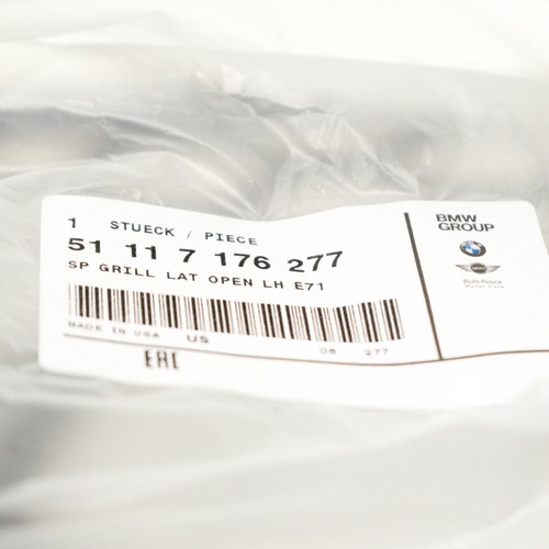 BMW X6 E71 E72 FRONT BUMPER FOG LIGHT OPEN GRILL LEFT 51117176277 ...