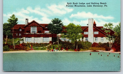 Lake Harmony Pennsylvania~Pocono Mountains~Split Rock-Bathing Beach ...