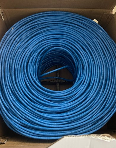 Monk Cables 1000ft Cat6 Plenum CMP Rated Jacket 550MHZ 23 AWG UTP Blue ...