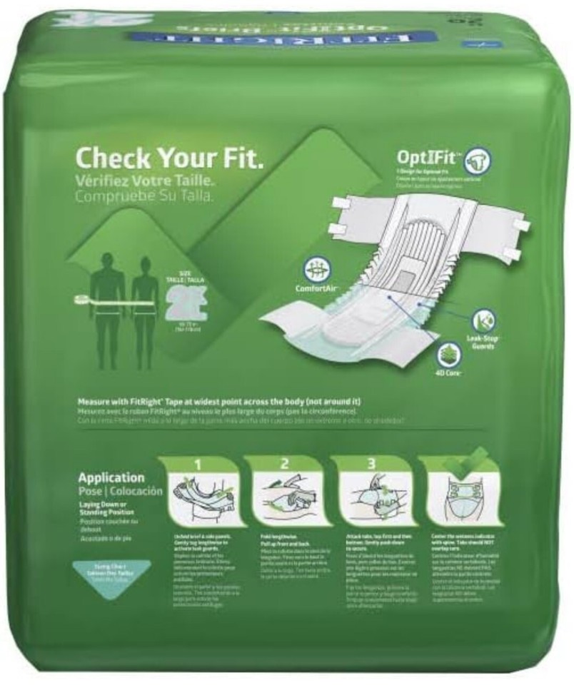 Medline FITULTRAXXLZ FitRight Ultra Briefs, XX-Large (Pack of 20) | eBay