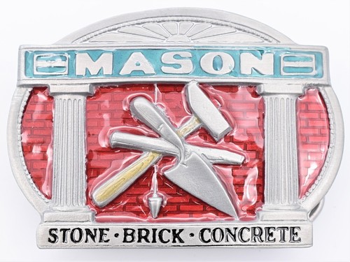 Mason Stone Brick Concrete Laborer Worker Belt Buckle | eBay