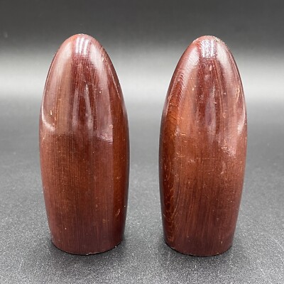 Handcrafted Wooden Bullet Shaped Salt and Pepper Shakers | eBay