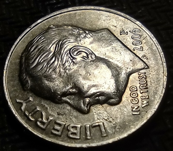 2006 P Roosevelt Dime Philadelphia Mint Dime With Die Break Error On ...