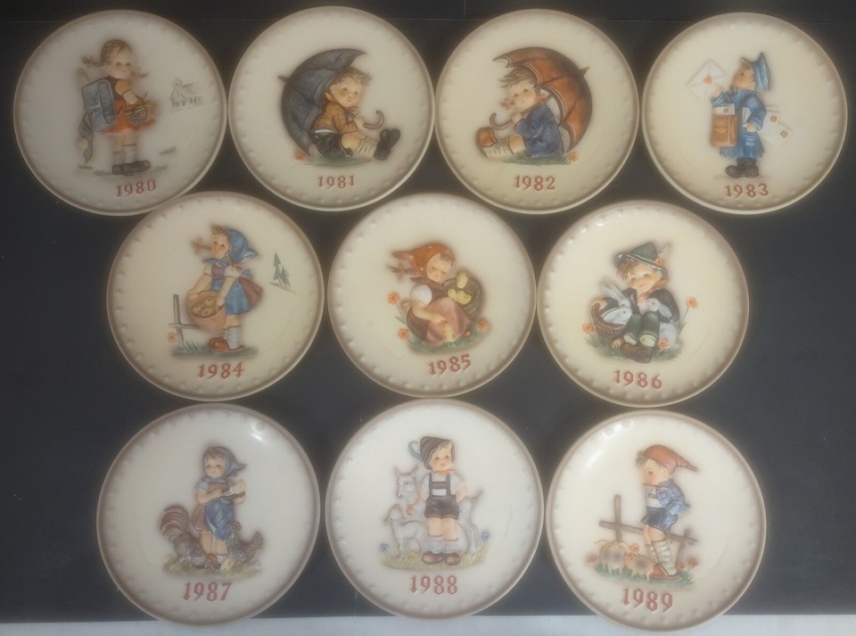 M.J. Hummel Annual Collectors Plates Complete Collection 1971-1995 No ...