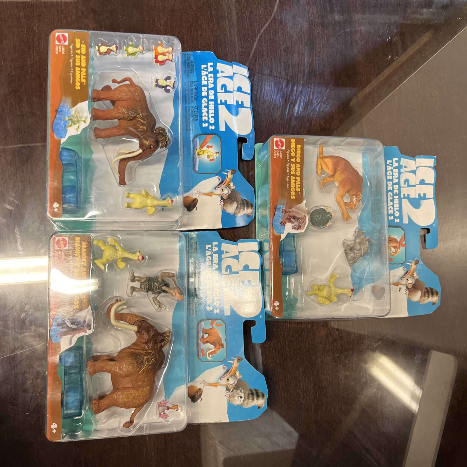 2005 Mattel Ice Age 2 Lot Of 3- Diego Manny Sid The Sloth New & Sealed ...