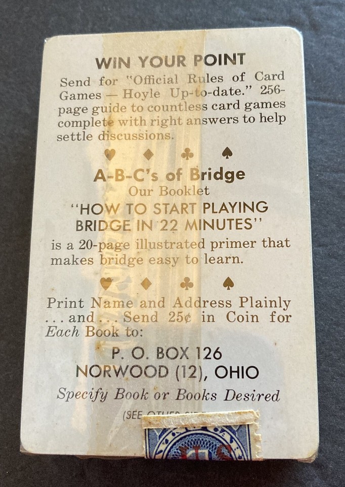 Vintage Sealed Hoyle Bridge Playing Cards - Yellow Rose | eBay