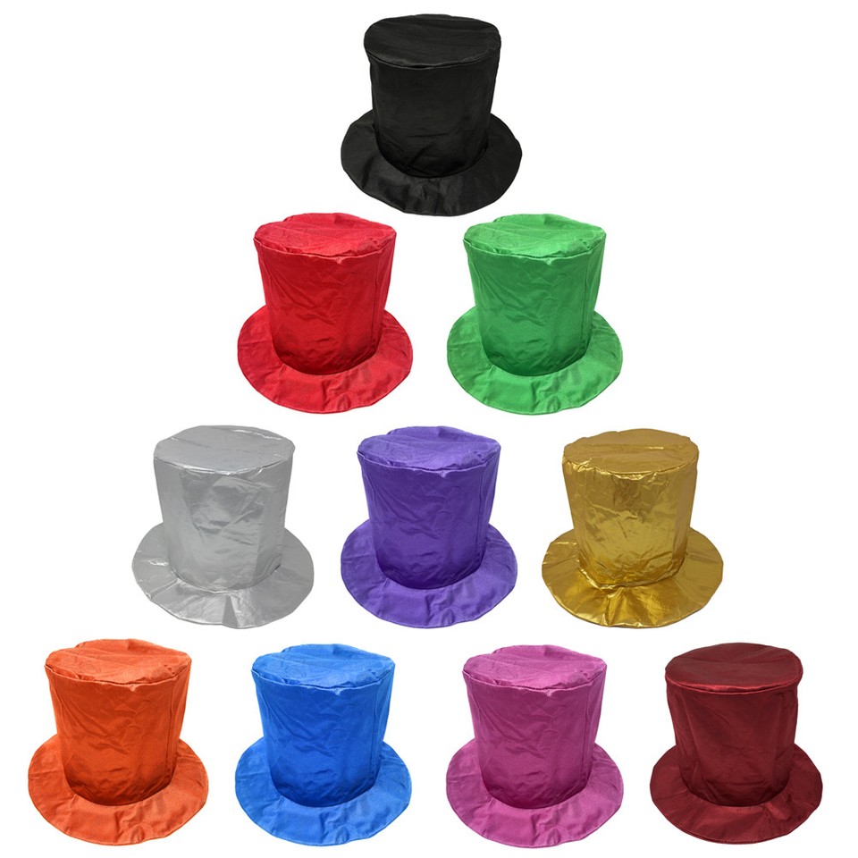 Adult Shiny Red Top Hat ~ FUN HALLOWEEN, COSTUME, NEW YEAR'S, BIRTHDAY ...