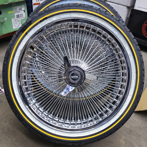 20 Inch Luxor Chrome Wire Wheels Chrome Rims 20x8 245/40R20 Vouge Tires ...