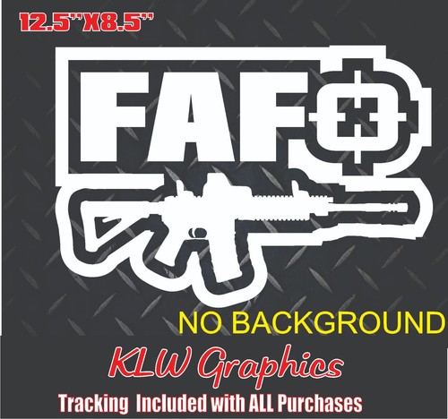 FAFO F*ck Around Decal Sticker Gadsden Snake PRO NRA Truck GEN X 2ND ...