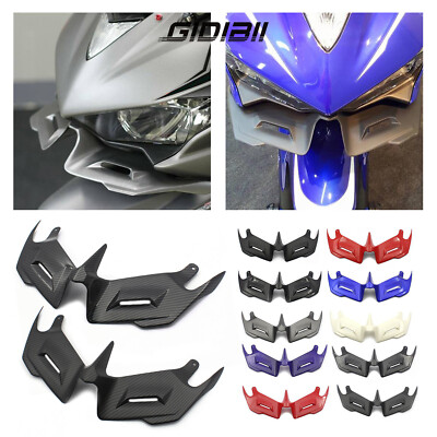 Aerodynamic Winglets Front Fairing Spoiler Race Cover Fins For YAMAHA ...
