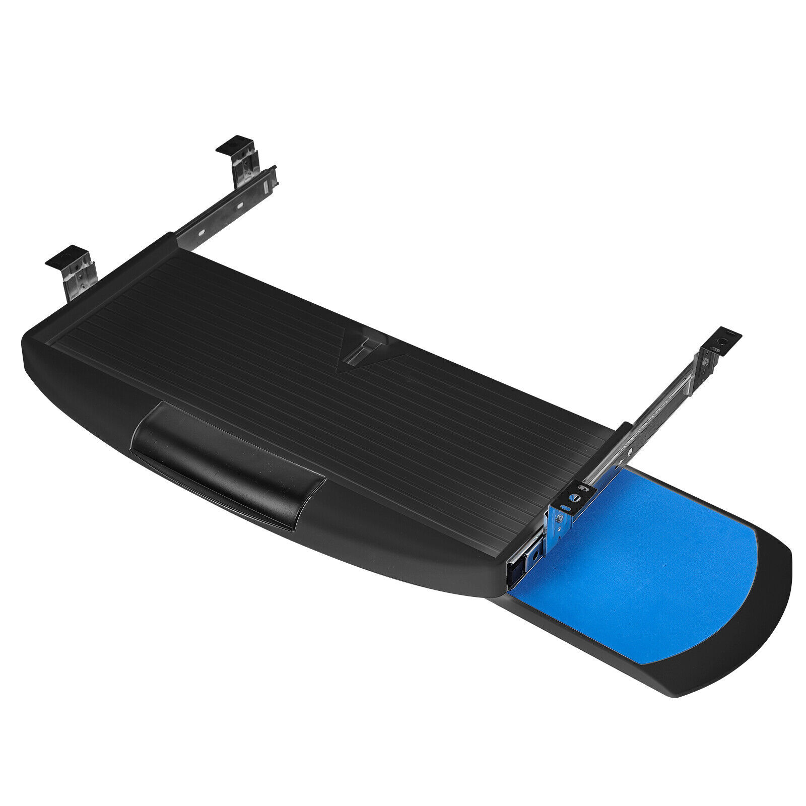 Steel Pull Out Keyboard Drawer Under Desk w/Hideable Mouse Tray Slide ...