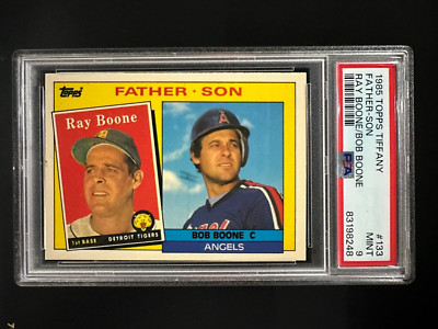 1985 Topps Tiffany #133 Father-Son - Ray Boone & Bob Boone - PSA 9 | eBay