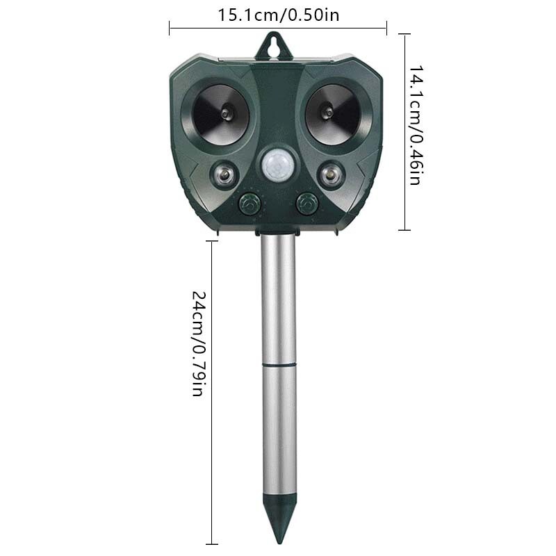 Solar Ultrasonic Bird Repellers Pest Control Scarer Deterrent Fox ...