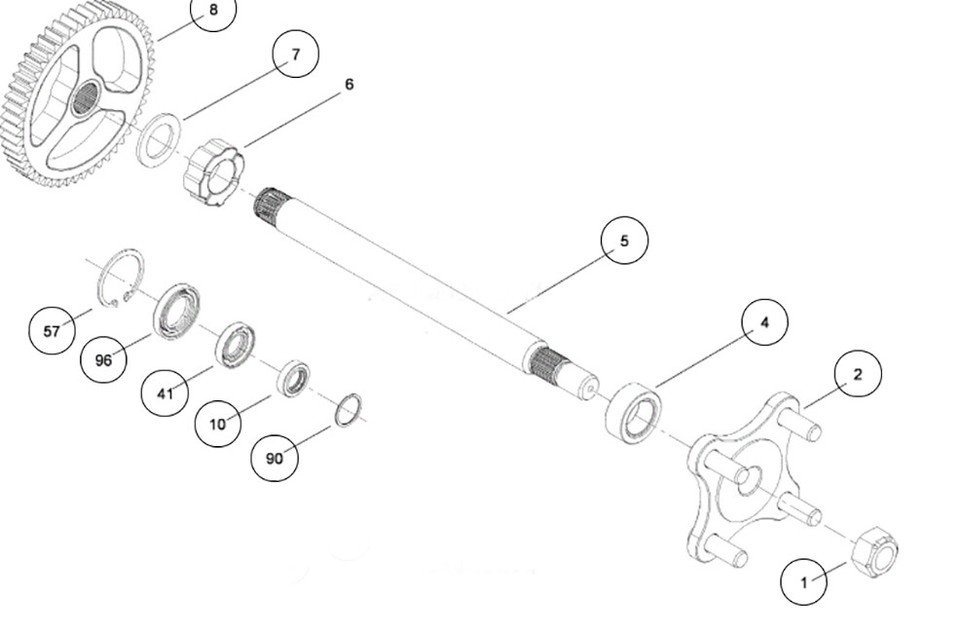 3/4" Axle Conversion Gear Kit for Lawn Boy Toro Timecutter Z420 Z480 ...