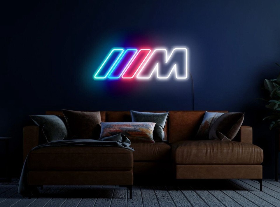 BMW M Neon Sign, M Logo Car Neon Sign Bedroom, Bmw M Logo Led Neon ...