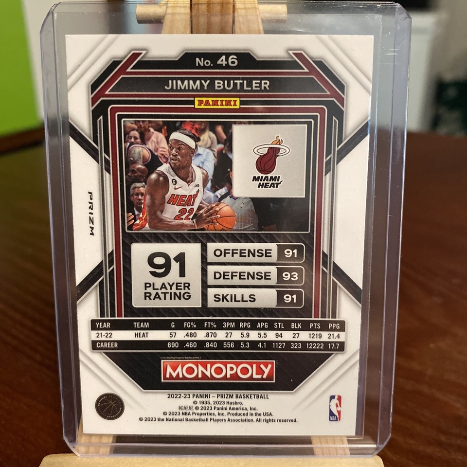 2022-23 Panini Prizm Jimmy Butler Monopoly Black Icons #46 Miami HEAT ...