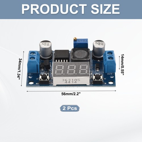 Buck Converter Module LM 2596 with LED Blue 4-40V to 1.25-37V 2 Pcs | eBay