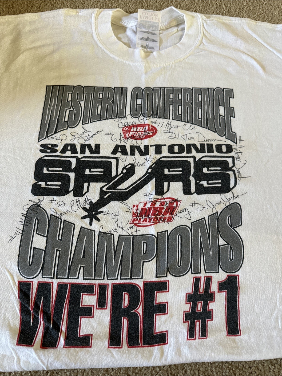 San Antonio Spurs NBA 2003 Western Conference Champions Shirt XL ...