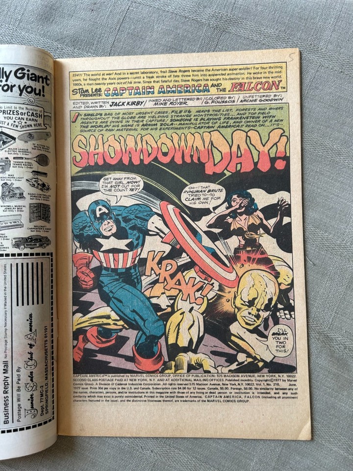 Captain America Volume 1 No. 210 Jun 1977 In Very Good Condition | eBay