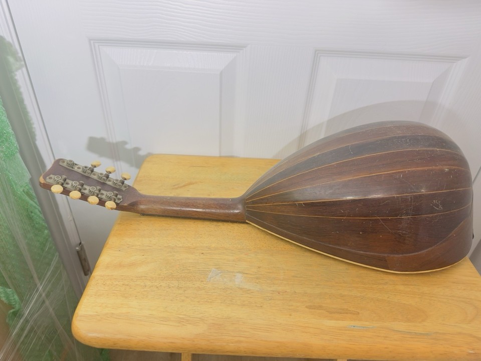 Vintage Antique 8 String Mandolin Bowl Back w/Inlay American ...