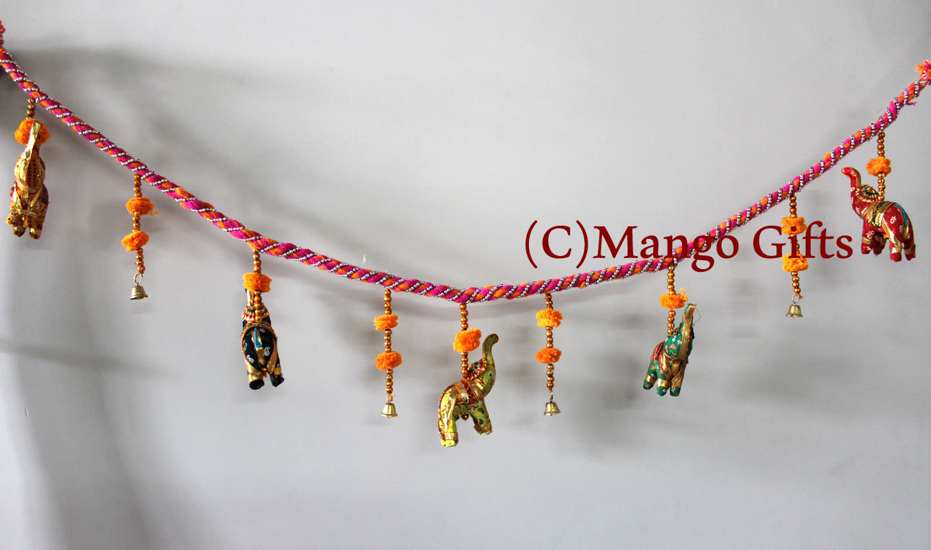Handmade Multicolor Elephant Door Hanging String Decoration Home Decor ...
