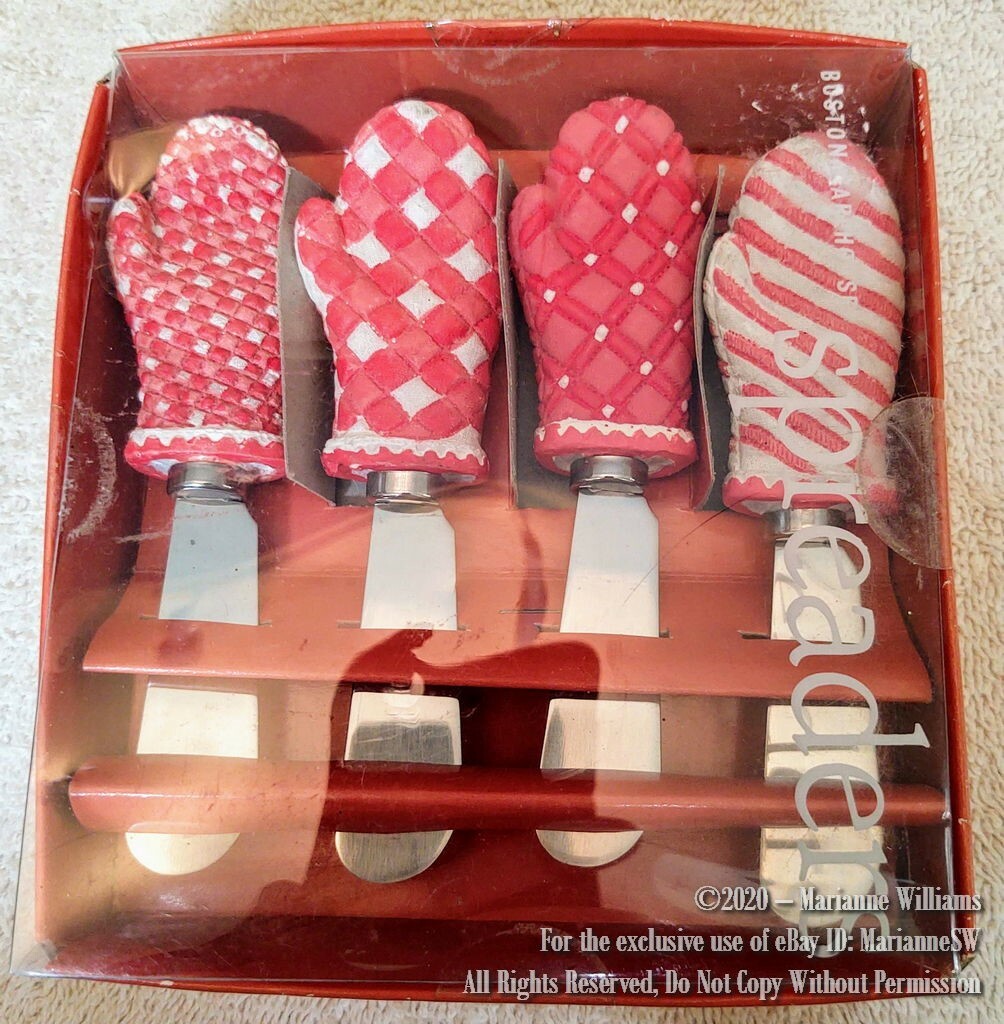 NEW 4 BOSTON WAREHOUSE PICNIC BARBECUE MITT Cheese Dip Spreaders SUMMER ...