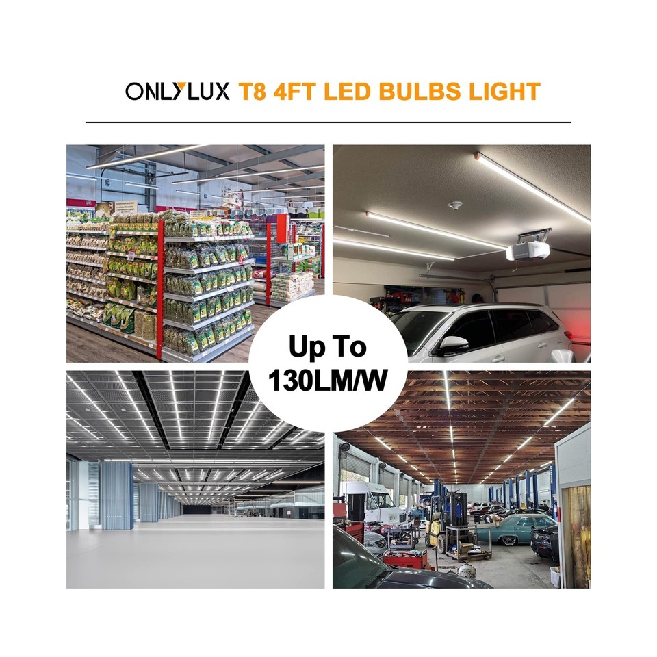 Led Tube Lights 4ft, 4 Foot Led Bulbs 24-Pack 28W 5000K 4000lm Daylight ...