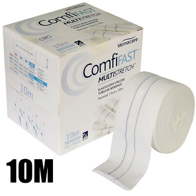 10m Comfifast Blue Line Large Limb Elasticated Viscose Tubular Bandage ...