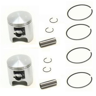 2 Piston Kits ARCTIC CAT WILDCAT 650 MOUNTAIN CAT- 650cc ('90) 78.25MM ...