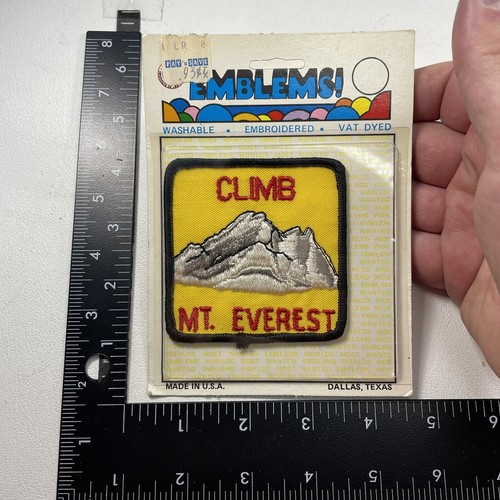 Vtg In Original Pkg CLIMB MOUNT EVEREST Patch (World Tallest Mountain ...