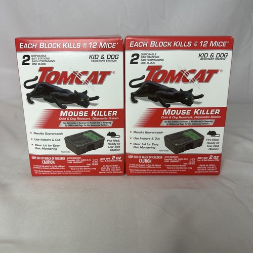 2 Boxes Tomcat Mouse Killer Bait Station Rodent Poison Trap | eBay