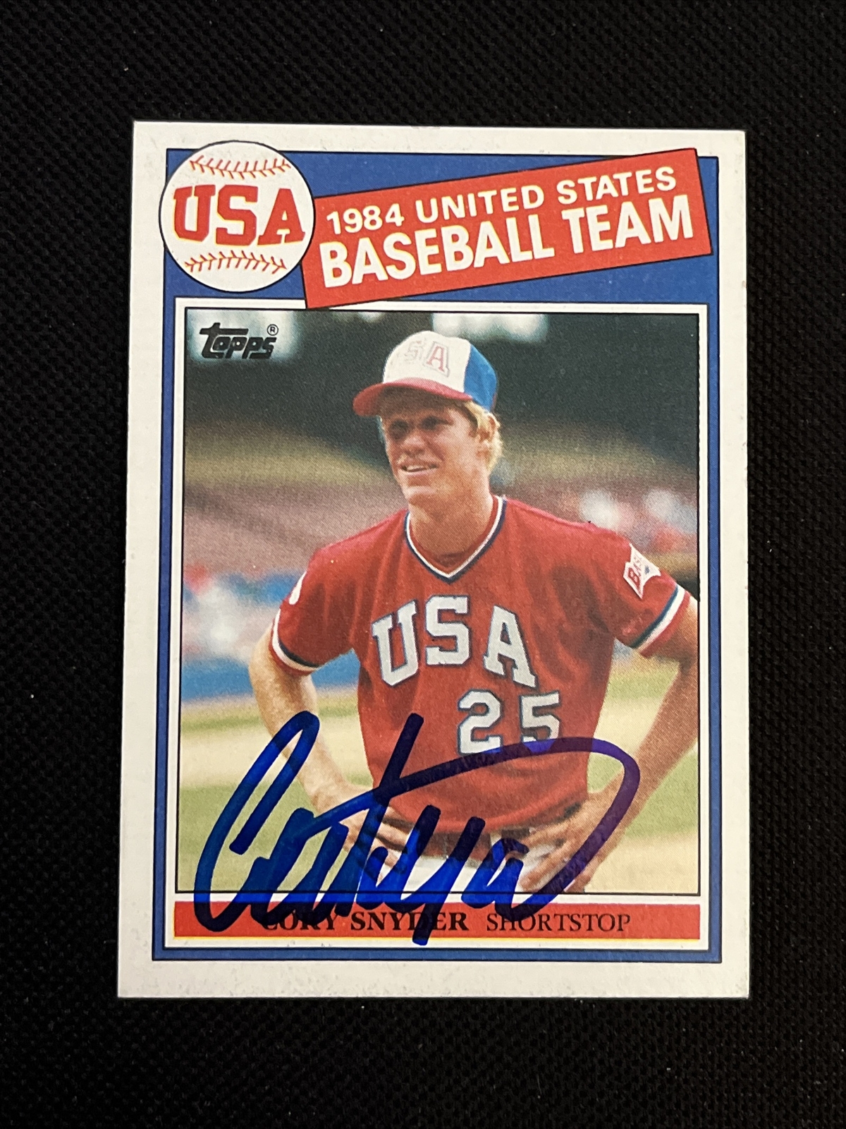 CORY SNYDER 1985 TOPPS ROOKIE SIGNED AUTOGRAPHED CARD #403 1984 USA ...