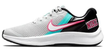 Nike Kids Grade School Star Runner 3 SE (PSV) Shoes Grey Pink Teal ...