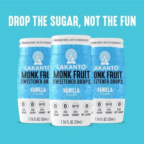Liquid Monk Fruit Extract Drops - Zero Calorie, Zero Sugar, Keto Drink ...