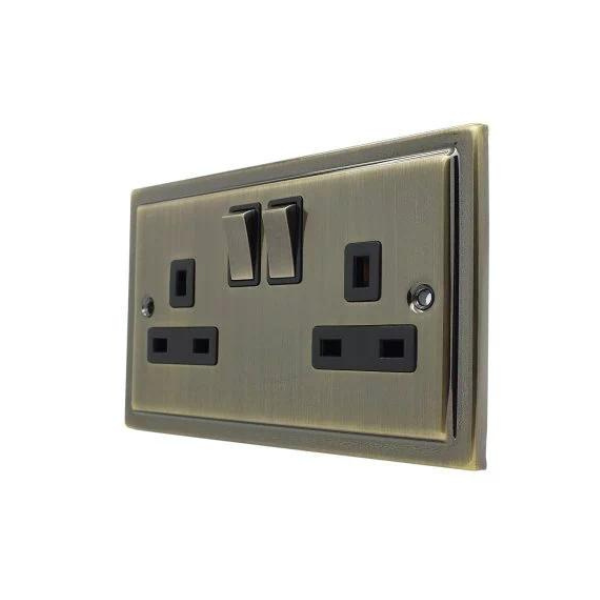 Antique Brass Vintage Stepped Edge Sockets and Switches - Regency Range ...