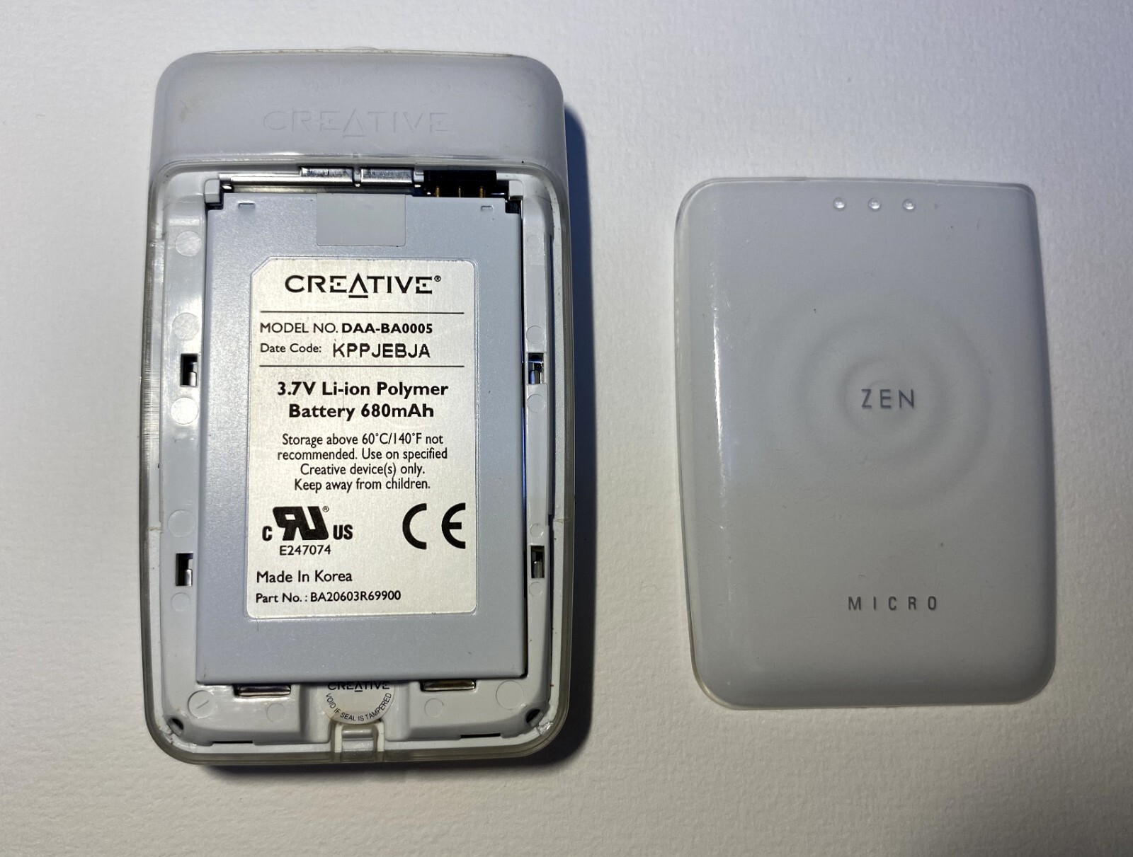 Creative ZEN Micro White ( 5 GB ) Digital Media Player | eBay