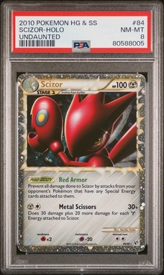 2010 POKEMON UNDAUNTED SCIZOR PRIME #84 ULTRA RARO PSA 8 NM-MINT ...