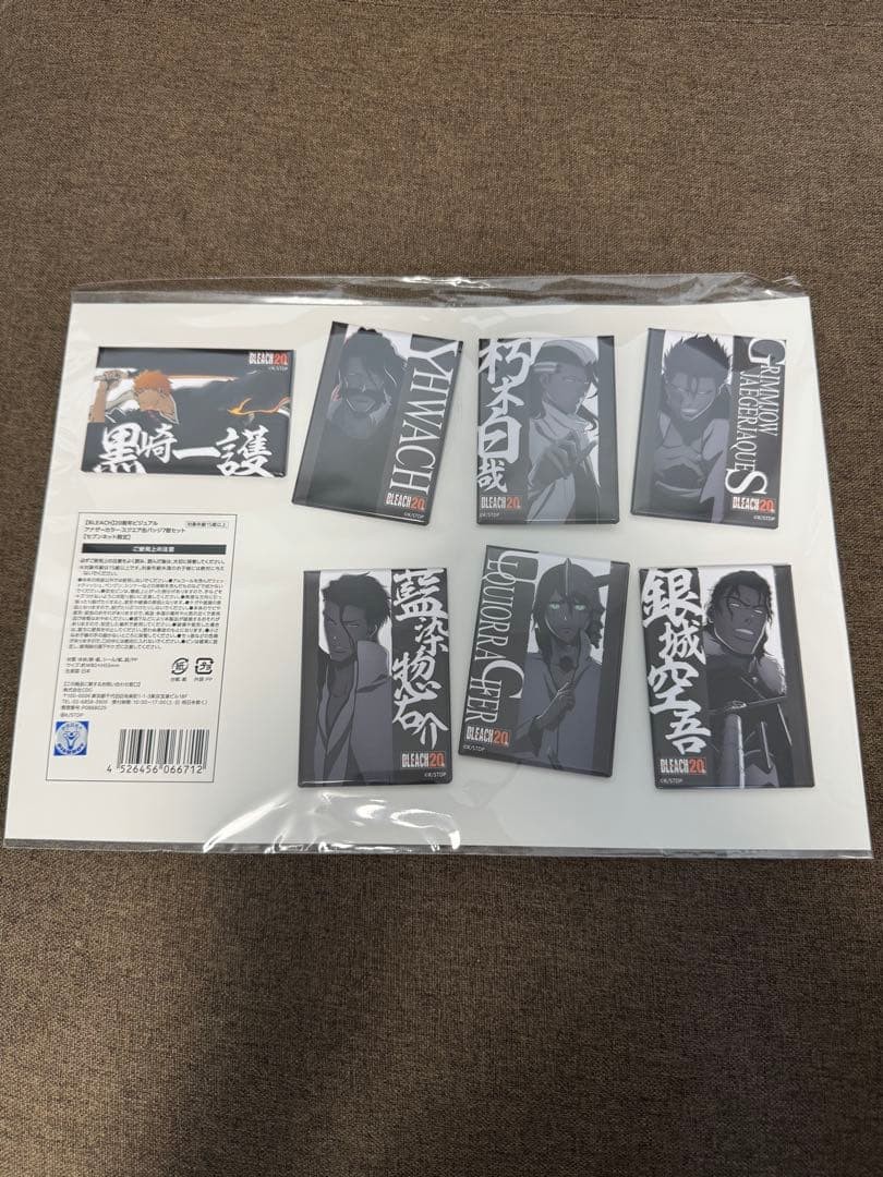 BLEACH 20th Anniversary Visual Square Can Badge Set 7pcs, New | eBay