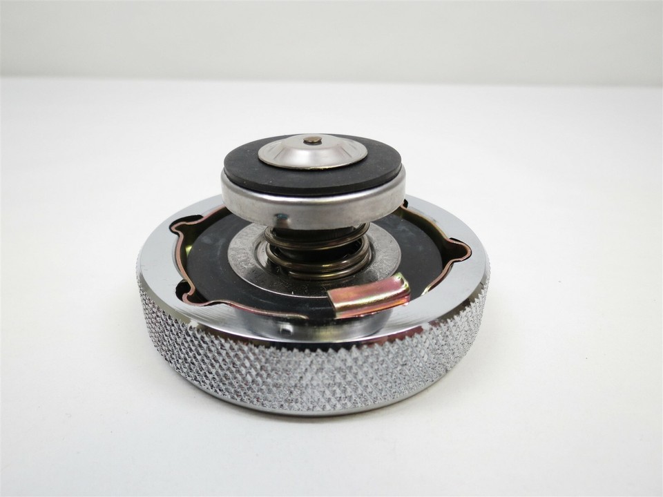 Radiator Cap Chrome Aluminum 16 lbs Smooth Grip Knurled Ford Chevy SBC ...
