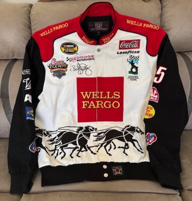 Kyle Petty Wells Fargo #45 NASCAR Racing Jacket, Nextel Cup Series, Size Medium | eBay