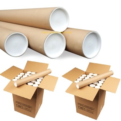 Cardboard Postal Tubes+Plastic End Caps Strong A4 A3 A2 A1 A0 50mm 2 ...