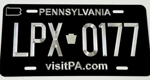🔥REFLECTIVE Custom Pennsylvania PA State Car Tag Diamond Etched License ...