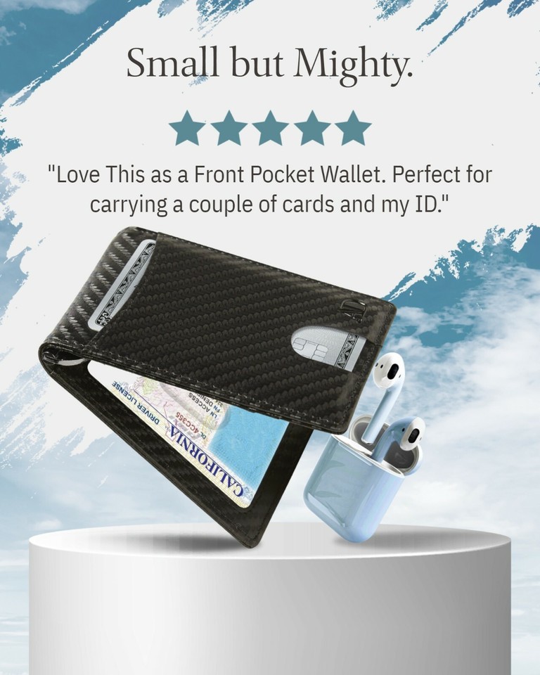 Slim Wallets For Men Bifold Mens Wallet With Removable Money Clip RFID ...