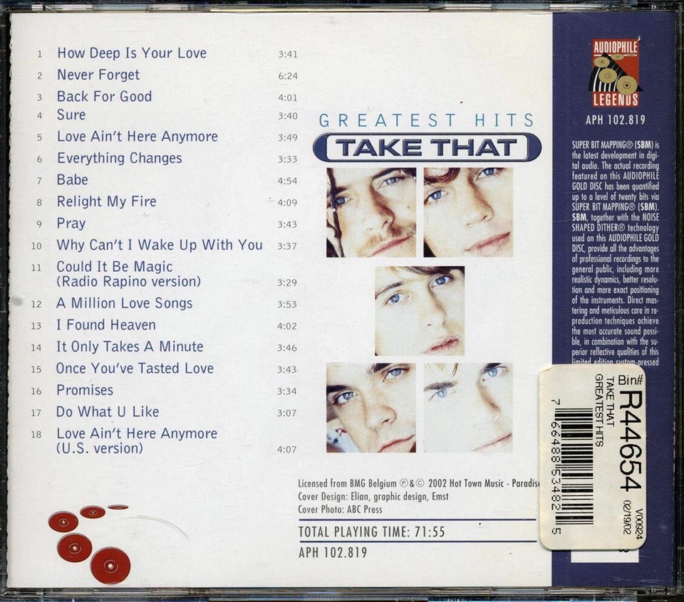 Take That - Greatest Hits gold CD - 8712177042623 8712177042623 | eBay