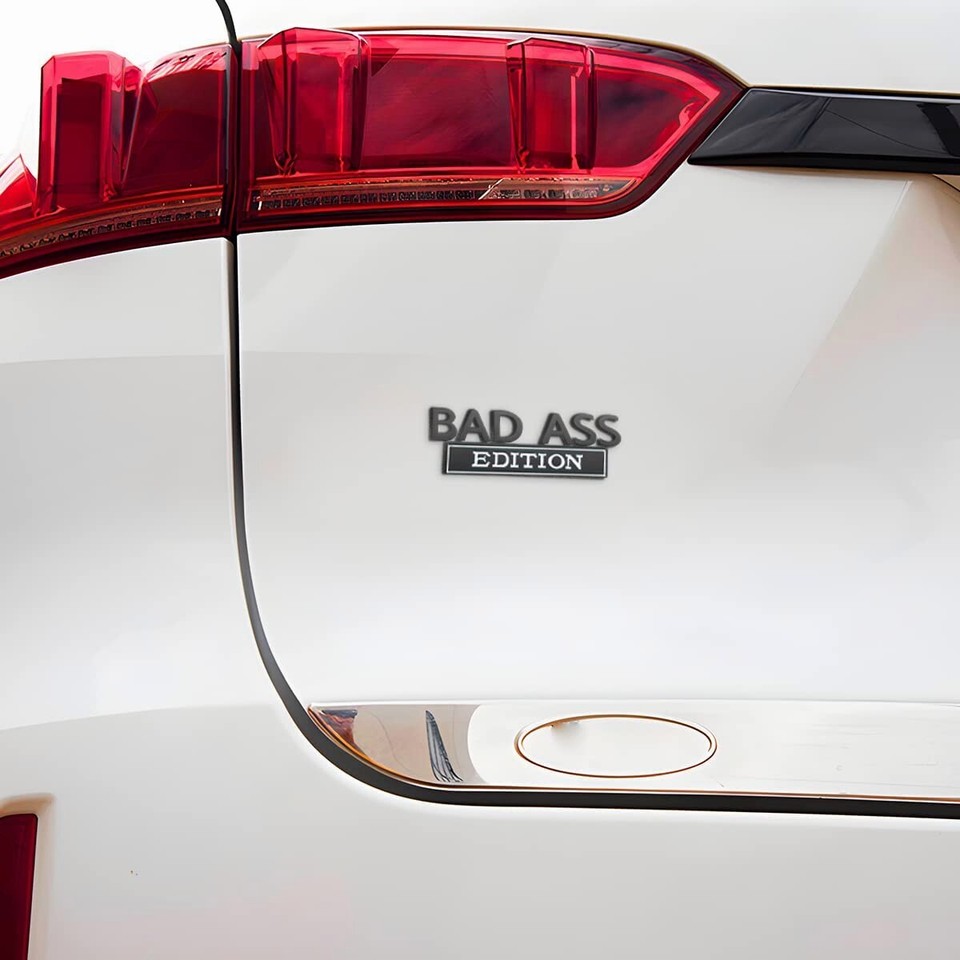 Bad Ass Edition Emblem 3D Fender Badge Decal Car Sticker with 3M ...