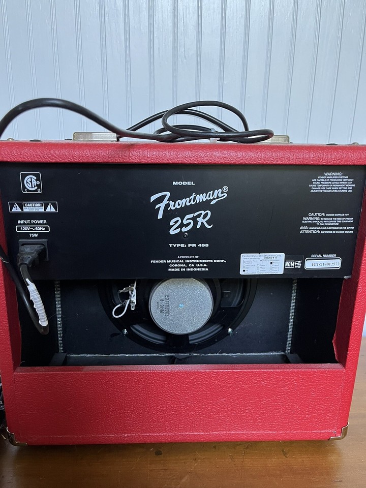 FENDER FRONTMAN 25R PR 75W Electric Guitar Amp Amplifier Tested Rare ...