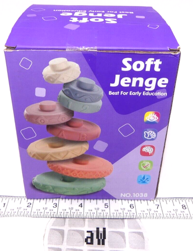 8 Piece Soft Stacking Teething Rings Tower Baby Toddler Learning Toy | eBay